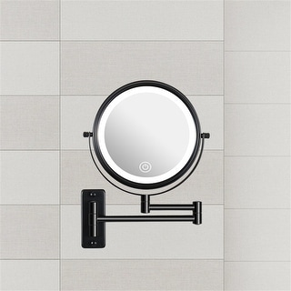 Wall Mounted Lighted Magnifying Mirror 10X Makeup Mirror 3 Color Mode ...