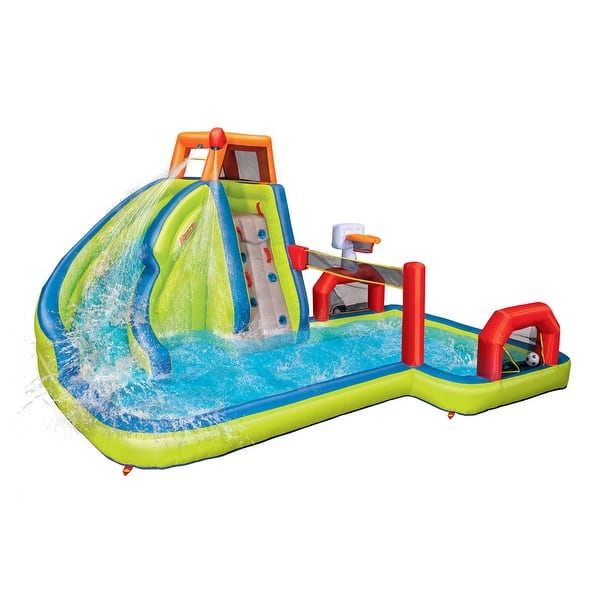 Banzai Aqua Sports Kids Inflatable Outdoor Backyard Water Slide Splash ...