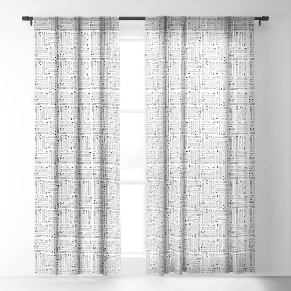 1-piece Sheer Weapons Of Mass Creation White Made-to-Order Curtain ...