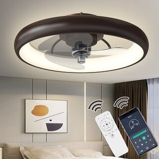 20" Ceiling Fans with Dimmable LED Bright Light,Ceiling Fan with All In ...