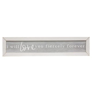 Love Fiercely Framed Print - H- 7.50 in. W- 0.50 in. L- 37.50 in. - Bed ...
