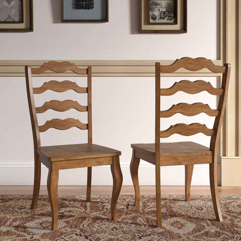 Ronda French Ladder Back Wood Dining Chairs (Set of 2) - On Sale ...