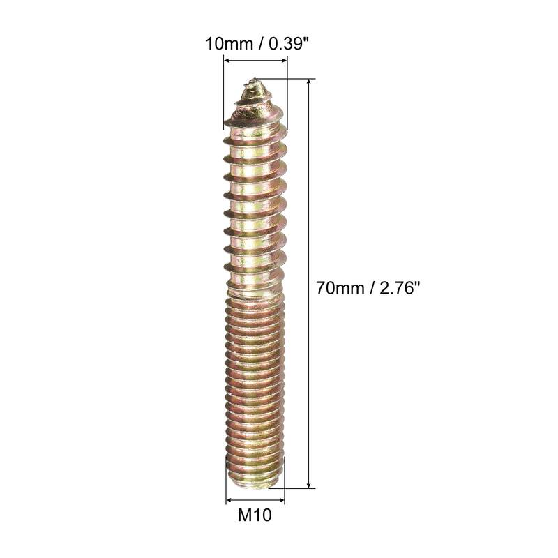 Hanger Bolts Double Ended Thread Dowel Screws for Wood Furniture 12pcs ...