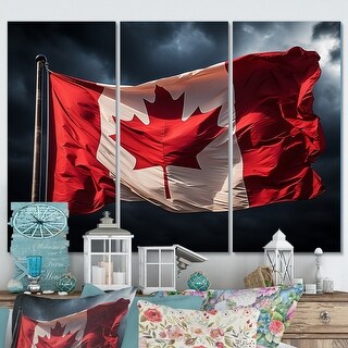 Designart "Canada Canadian Pride I" Canada Wall Decor Set - Bed Bath ...