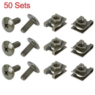 50 Set 6x16mm U Clip Phillips Screw Assortment Dash Trim Metal - Army ...