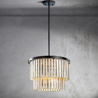 CraftHome Coastal Natural Capiz shells Round Chandelier 5-Light Modern ...