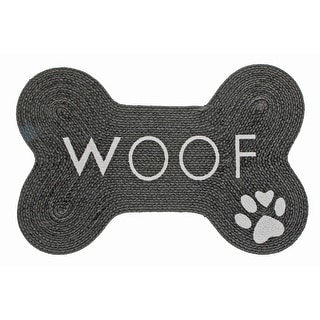 Braided Cotton Bone Shape Pet Mat (Woof Paw) - Bed Bath & Beyond - 36112966