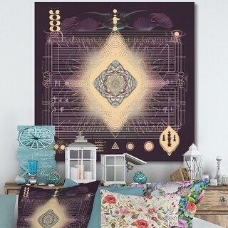 Designart "Spirit Invocation Vintage Mandala" Christianism Canvas Wall ...