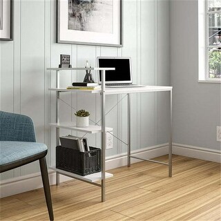 Convenient Side Shelving Storage Desk - Bed Bath & Beyond - 38254476