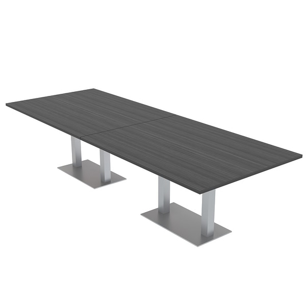 10X4 Modular Rectangular Conference Table With X Bases Power Modules ...