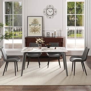 Black Square Tulip Table For Small Space With Sturdy Metal Base - Bed ...