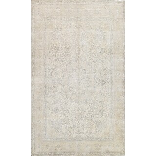 Muted Distressed Tabriz Persian Living Room Area Rug Wool Handmade - 9 ...