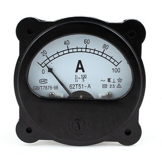 0-100A Class 2.5 Accuracy Vertical Mounted Analog Ammeter Ampere Meter ...