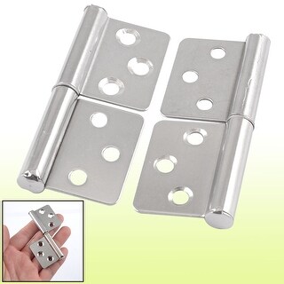 3" Silver Tone Metal 360 Degree Rotating Window Door Flag Hinge 2 ...