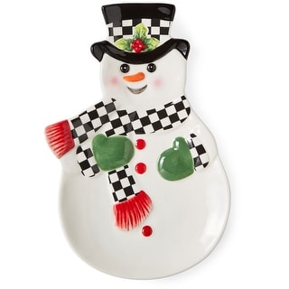 Spode Christmas Tree Snowman Figural Platter - 8.5" L x 5" W x 1.3" H ...