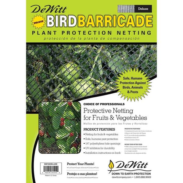 DeWitt 14 Foot Garden Bird Barricade Plant Protector Deluxe Netting (8 ...