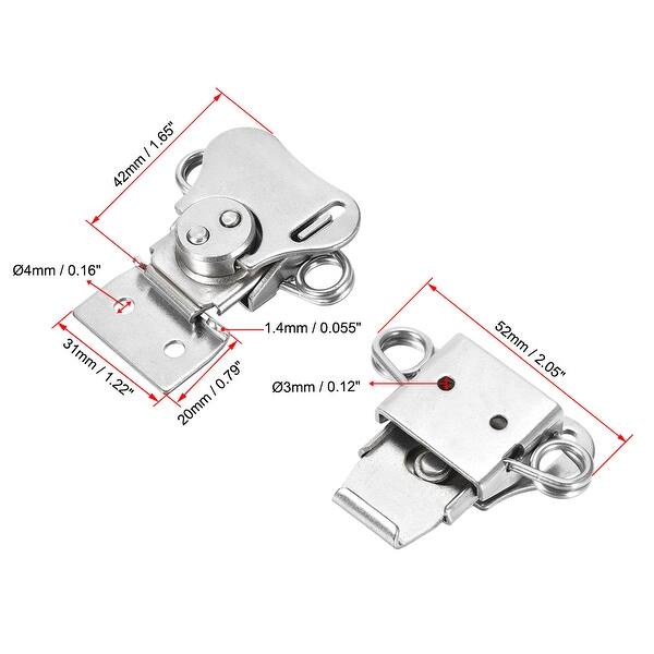 1.65" 304 Stainless Steel Spring Loaded Butterfly Twist Latch Keeper ...
