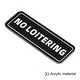 No Loitering Sign, Acrylic Self Adhesive Door Sign Stickers Symbol ...