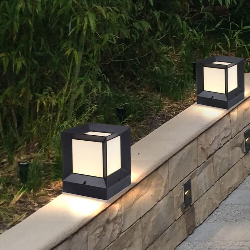 Modern Outdoor Pier Mount Light Black Post Light - 15x15x18cm - On Sale ...