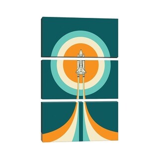 iCanvas "The Space Shuttle" by Jazzberry Blue 3-Piece Canvas Wall Art ...