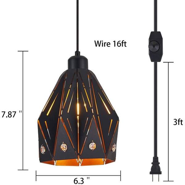 Black pending light plug in farmhouse rustic kitchen - Bed Bath ...