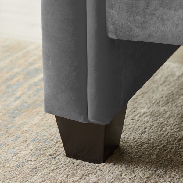 Rectangular Large Sofa Stool Padded Seat Tufted Button Cushions and ...