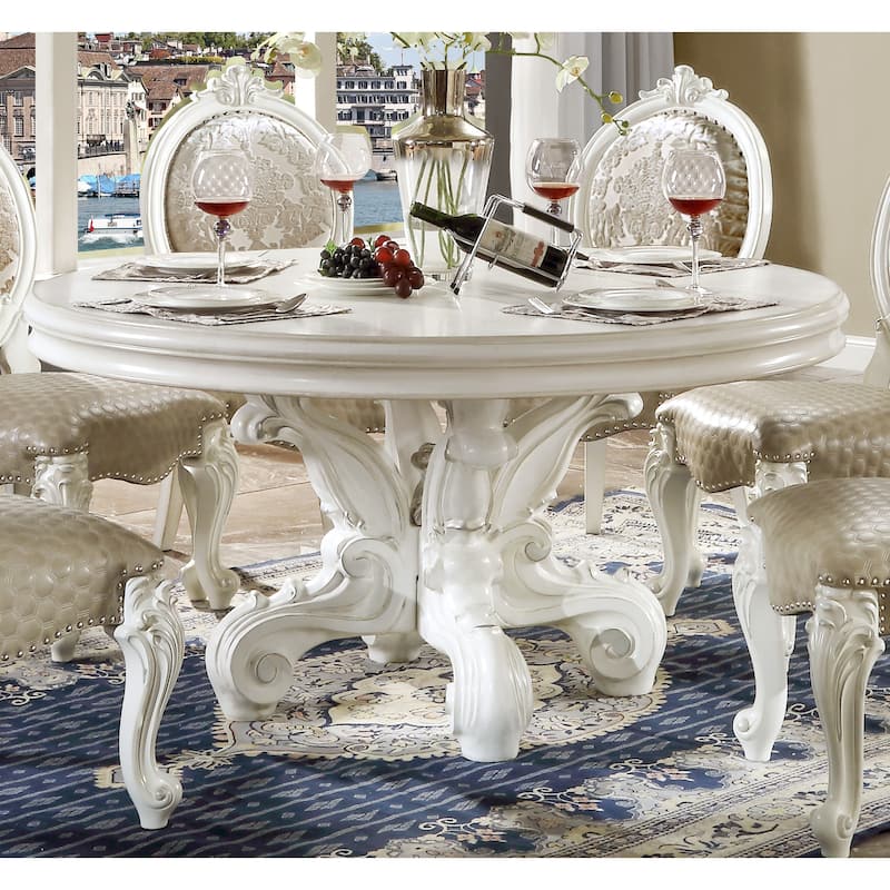 Wood Round Dining Table with Single Pedestal Base - Overstock - 36224719