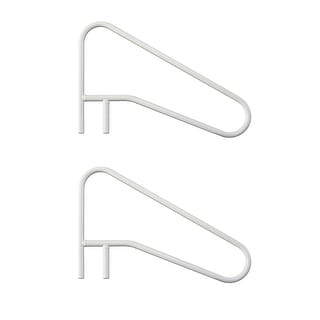 Saftron 3 Bend Weather Resistant In Water Polymer Pool Handrail, White ...