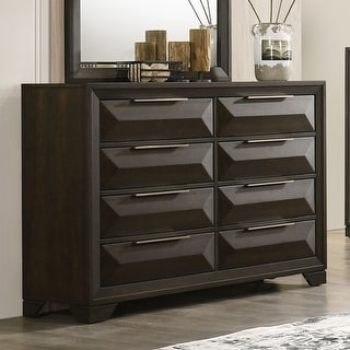 Furniture of America Uppon Espresso Wood 6-Drawer Dresser - Bed Bath ...