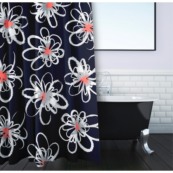 71 x 74 inch Penelope Floral Geometric Print Shower Curtain Bed Bath Beyond 11916489