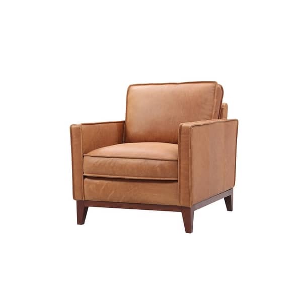 Divani Casa Naylor Modern Brown Italian Leather Split Chair - Bed Bath ...