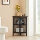 Industrial 3-Tier Triangle Corner End Table Multi-Functional Storage ...