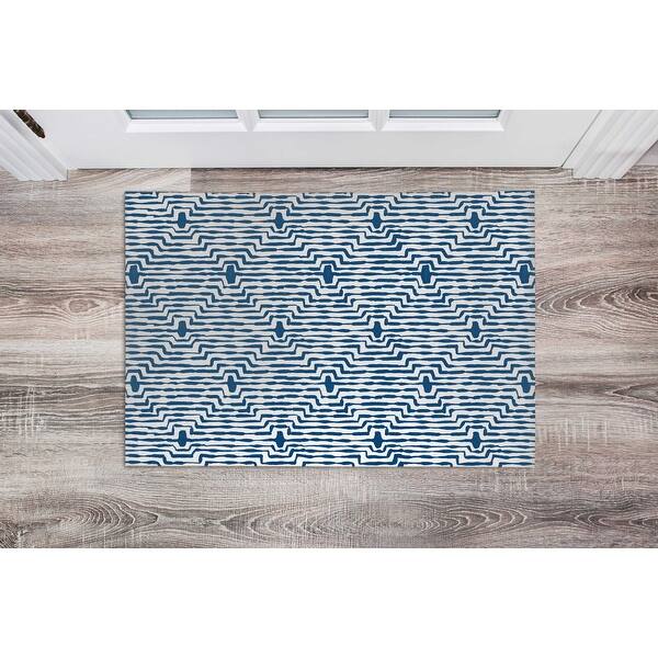 OPTIC DIAMOND NAVY Doormat By Kavka Designs - Bed Bath & Beyond - 36816672