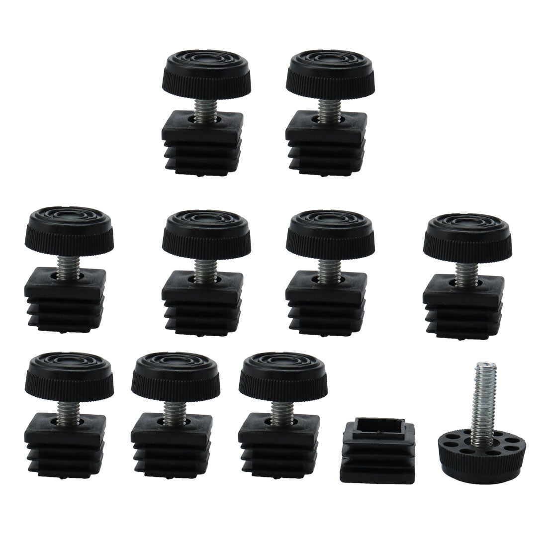 4 Sets Antislip Plastic Square 50x50mm Furniture Leg Protector - Black ...