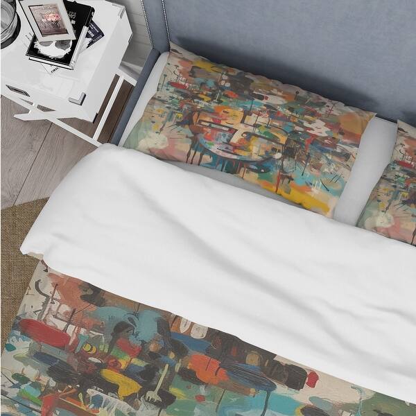 abstract face bedding