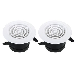 3" Round Air Vent 2pcs Adjustable Grill Soffit Vent with Screen Rotate ...