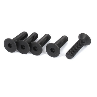 M10 x 40mm Metric Hex Socket Countersunk Flat Head Screw Bolts Black ...