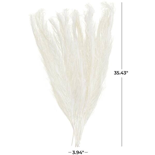 White Dried Plant Feather Like Leaves Home Decor Natural Foliage with ...