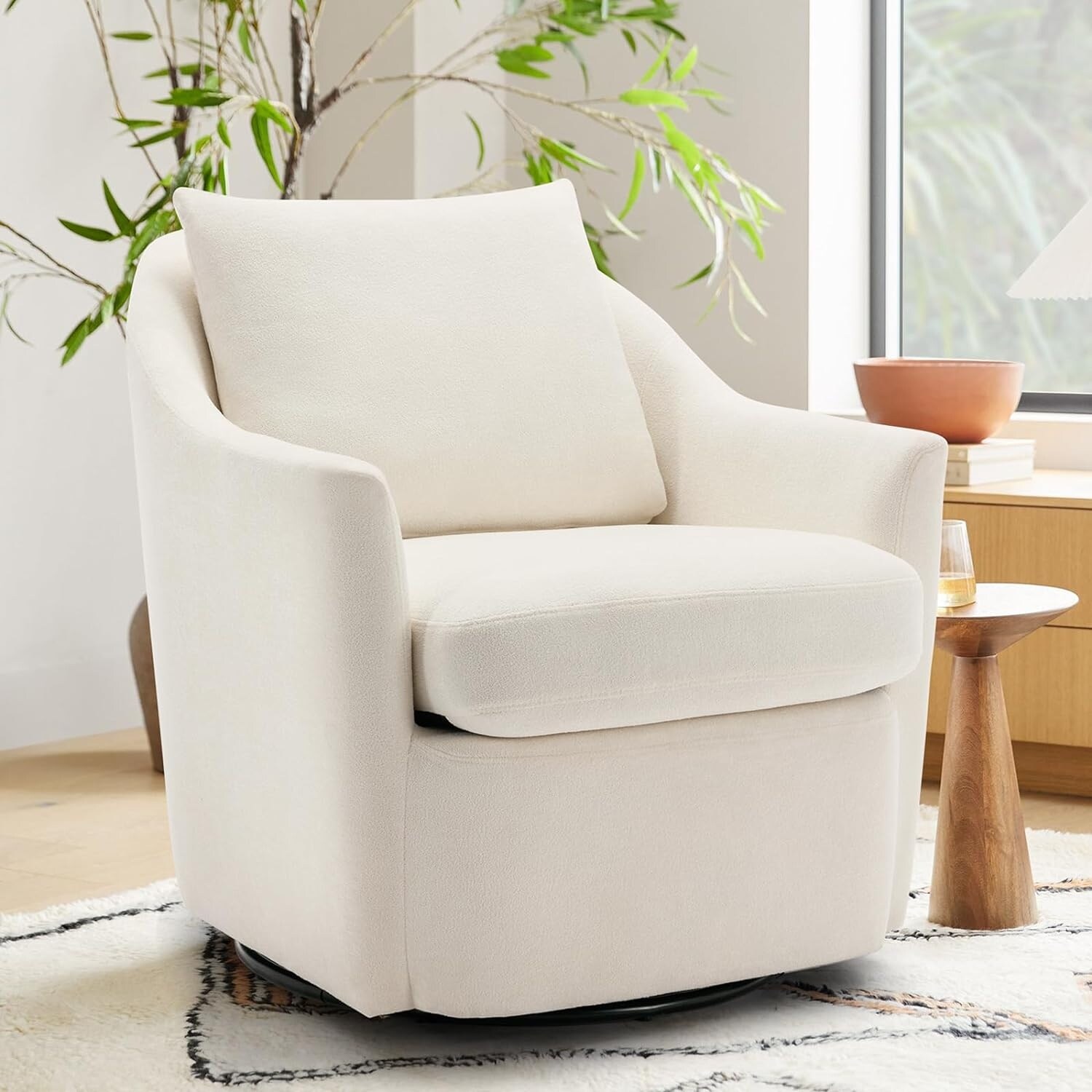 Hannah Modern Swivel Accent Chair with Storage&Pillows - On Sale - Bed ...