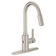 Moen 7882EW Genta LX 1.5 GPM Single Hole Pull Down Kitchen Faucet with ...