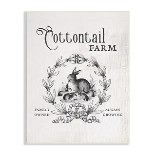 Stupell Cottontail Farm Vintage Advertisement Rabbit Family Country ...
