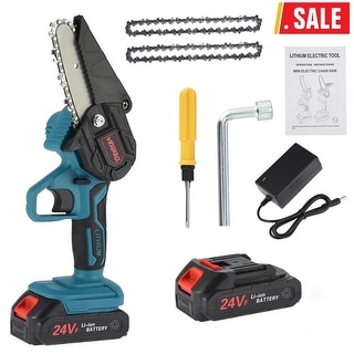 24V 550W Electric One-Hand Cordless Portable Saw Wood Cutting Tools ...