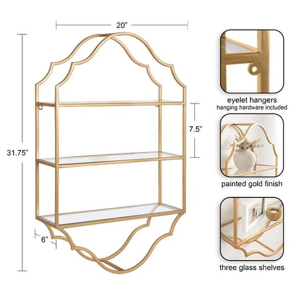 Kate and Laurel Leanna Tiered Wall Shelf - Bed Bath & Beyond - 40891636