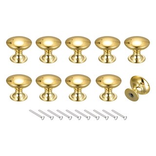 Drawer Knobs, 10pcs 24mm Round Pull Handles Zinc Alloy Gold Tone - Gold ...