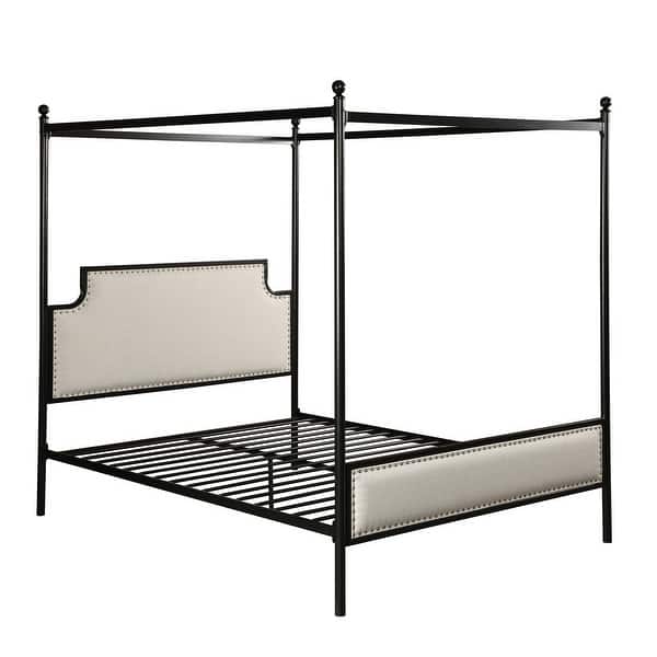 Beechmont Queen Size Upholstered Canopy Bed by Christopher Knight Home ...