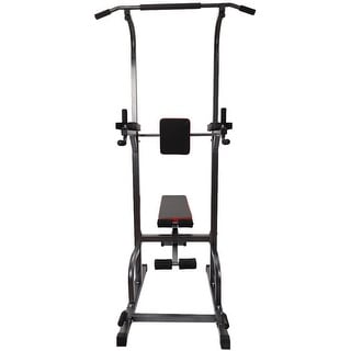 Dip Station Power Tower Pull Up Bar Folding Decline Sit-Up Bench ...