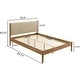 Vichy Rubberwood Platform Bed In Light Walnut, Queen - Bed Bath ...