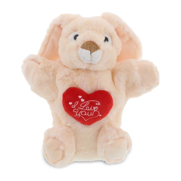 DolliBu I LOVE YOU Rabbit Super Soft Plush Hand Puppet with Heart - 9 ...