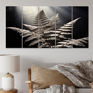 Designart "Ferns Close Up Photo VIII" Floral Multipanel Wall Decor set ...