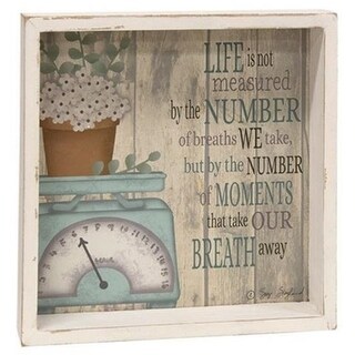 Life Is Not Measured Shadow Box Sign - 1"W X 1"L X 1'H - Bed Bath ...